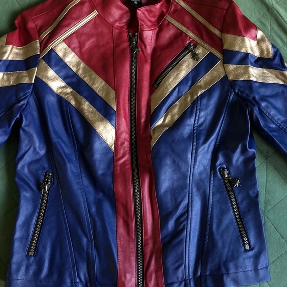 Marvel | Jackets & Coats | Captain Marvel Leather Jacket | Poshmark